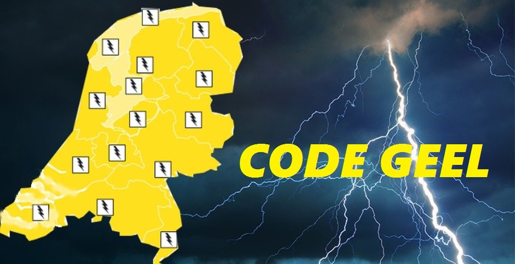 KNMI: Code geel voor onweersbuien met windstoten, hagel en veel neerslag - PointNews